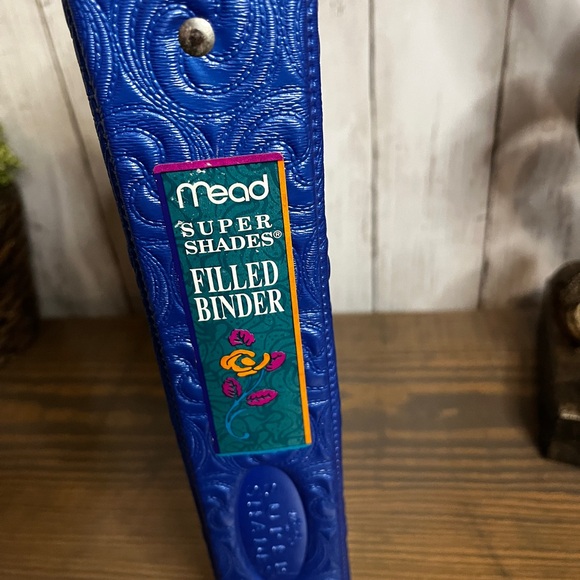Mead | Office | Vintage 99s Mead Filled Binder With Pastel Blue Paper ...